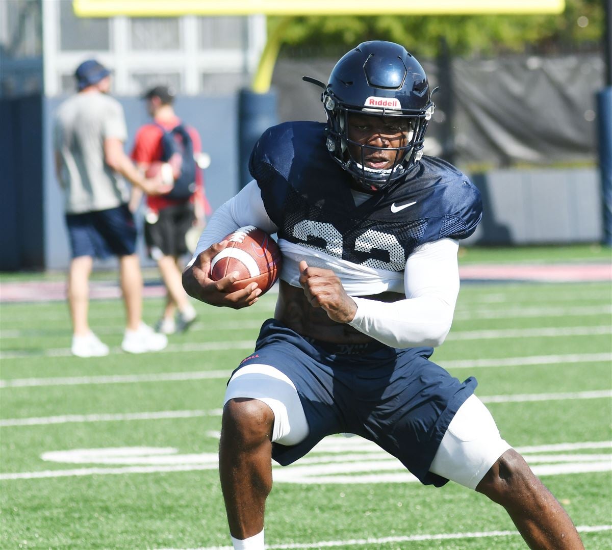 Photos: Ole Miss progresses to helmets and shoulder pads for third day ...