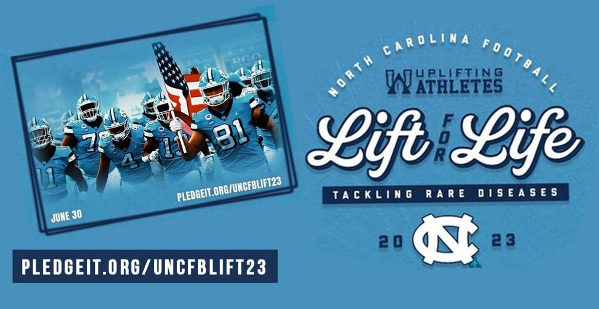 UNC Football Players Holding Lift For Life Event, Raising Awareness for ...