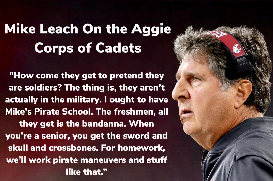 OT. One more great Mike Leach quote.