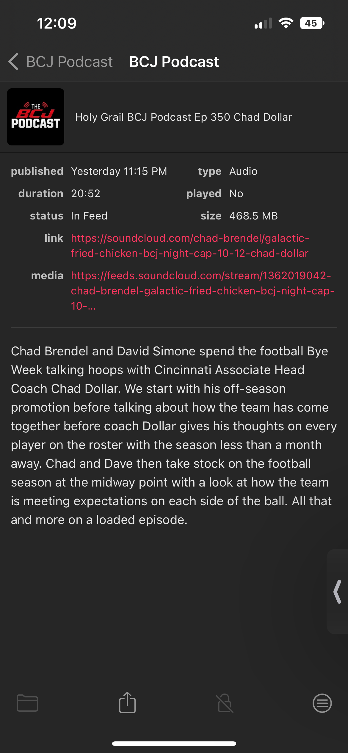 Holy Grail BCJ Podcast Ep 350 Chad Dollar