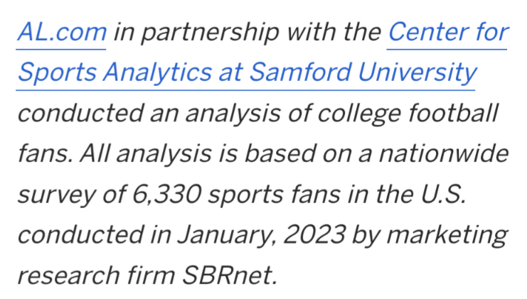Fastest shrinking college football fanbases