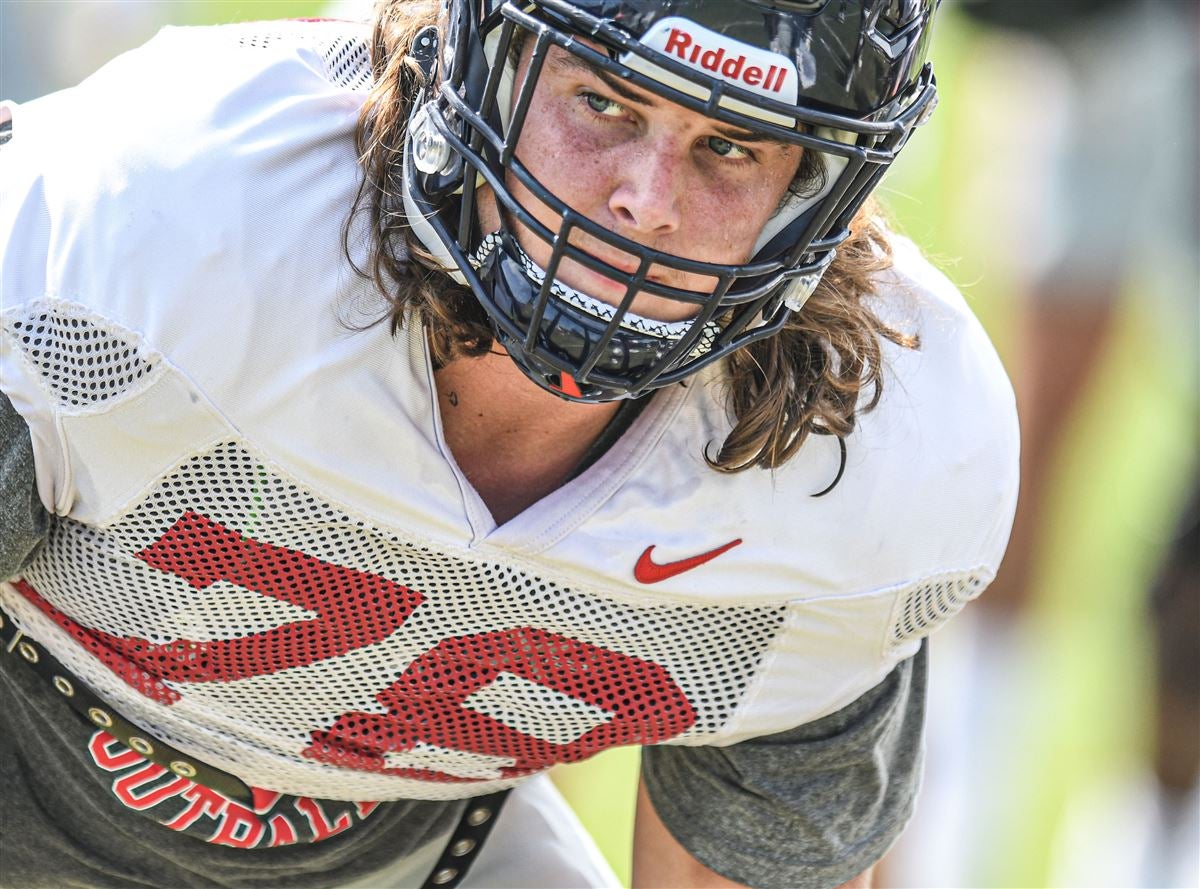 Ambidextrous Jeremy James takes either side of O-line in stride