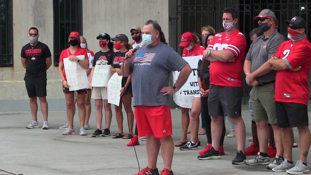 Sights and Sounds: OSU parents make impassioned plea to Big Ten