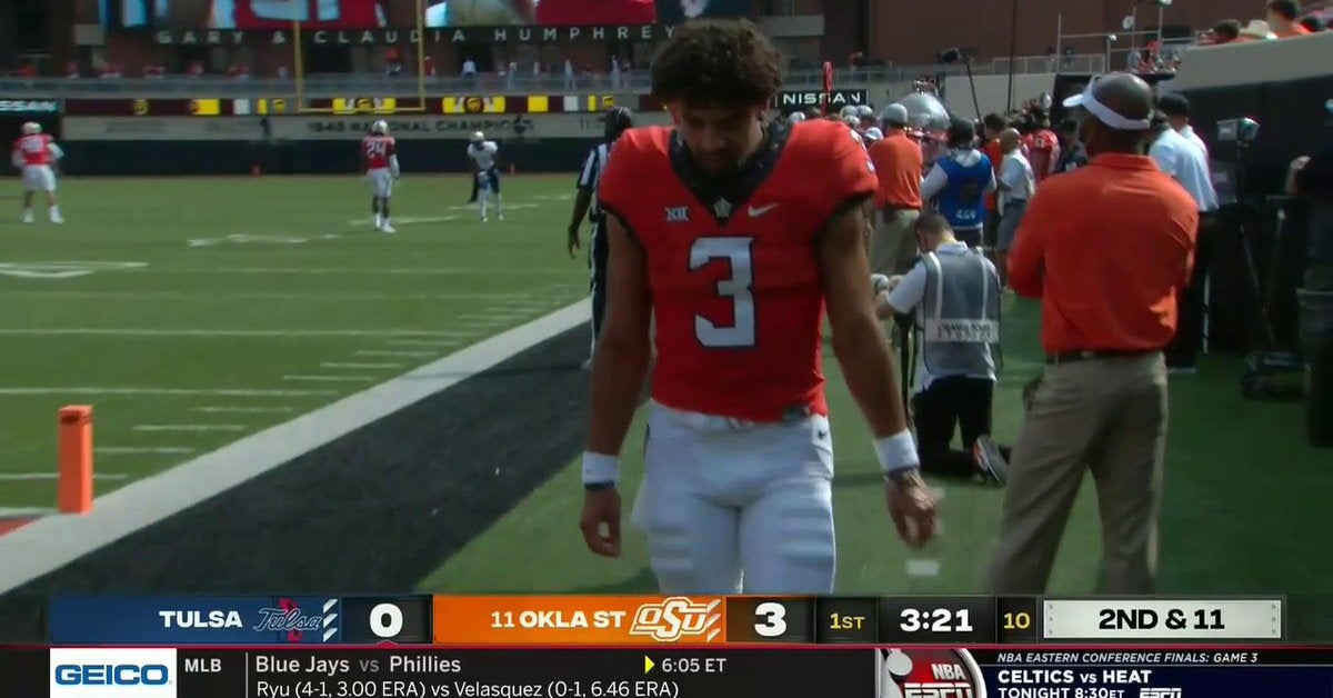 Oklahoma State QB Spencer Sanders doubtful to return