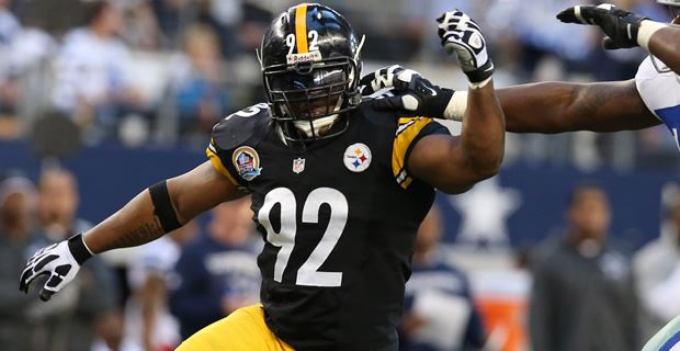 James Harrison gives lifting advice to Gilbert, Pouncey