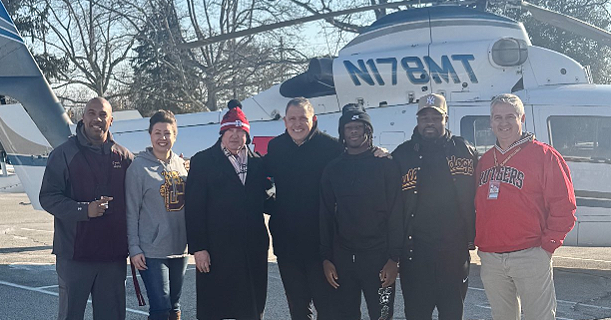 Rutgers coaches chopper in to visit Glassboro athlete Amari Sabb