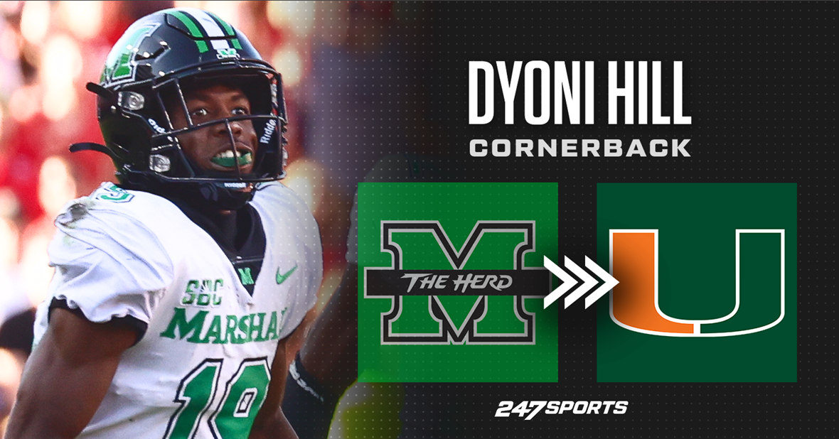 Marshall transfer CB Dyoni Hill commits to Miami