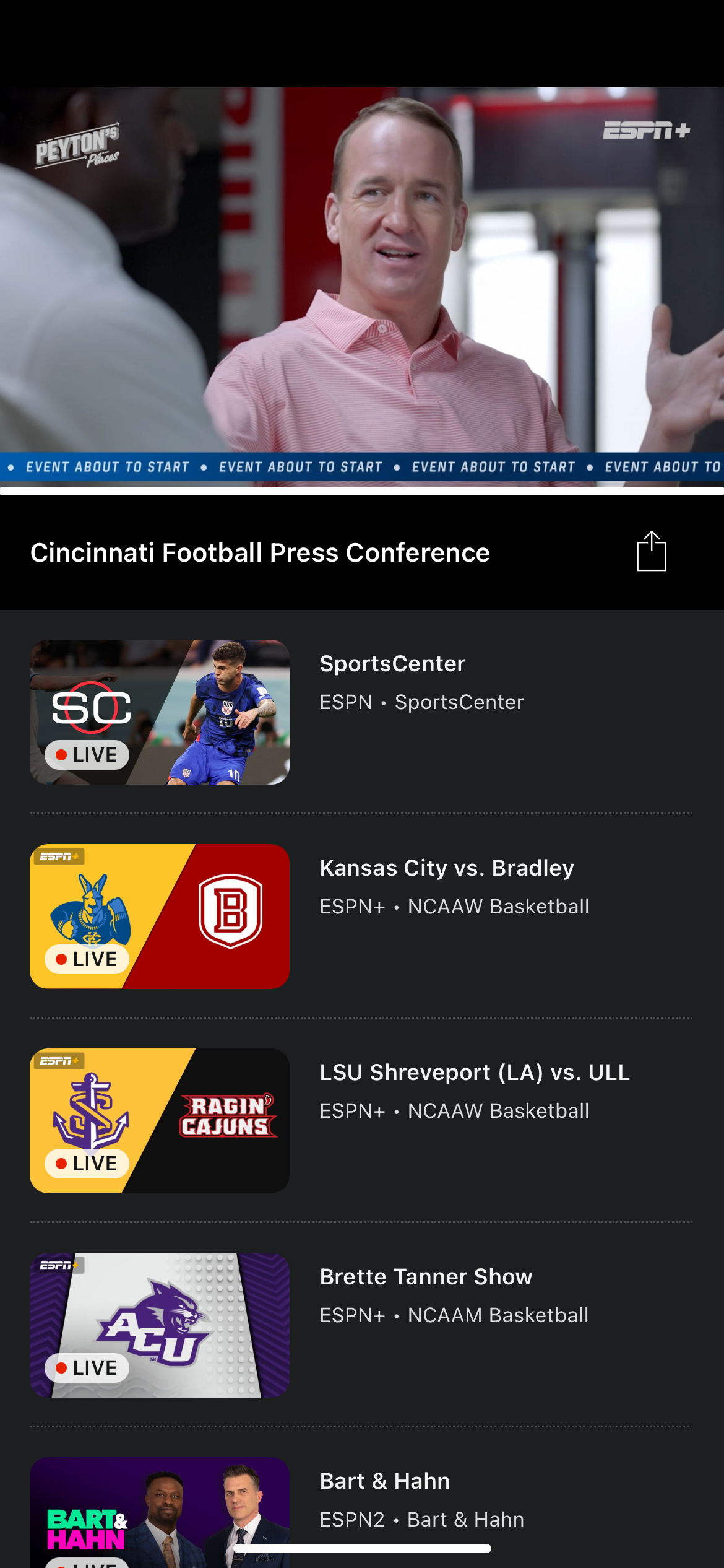 ESPN+ Has a Live UC Football Presser Up