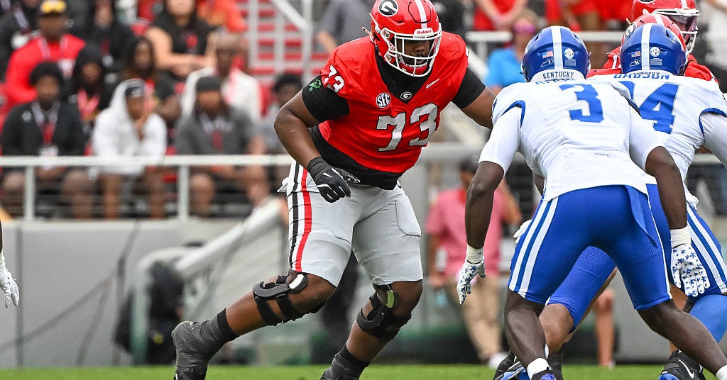 Young Georgia offensive line prepares to face off with dangerous Auburn ...