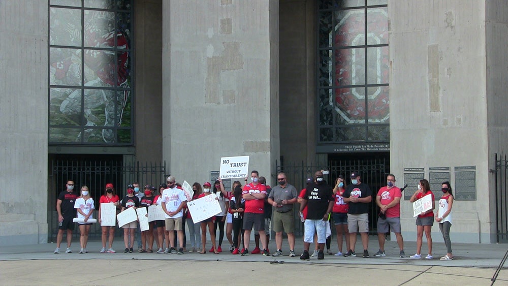 Sights and Sounds: OSU parents make impassioned plea to Big Ten