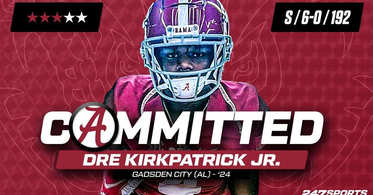 Alabama lands a commitment from Dre Kirkpatrick Jr., the first legacy ...
