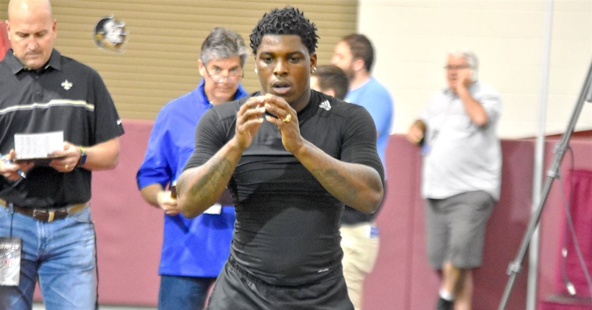 Ex-FSU WR, track star Marvin Bracy working out at Pro Day