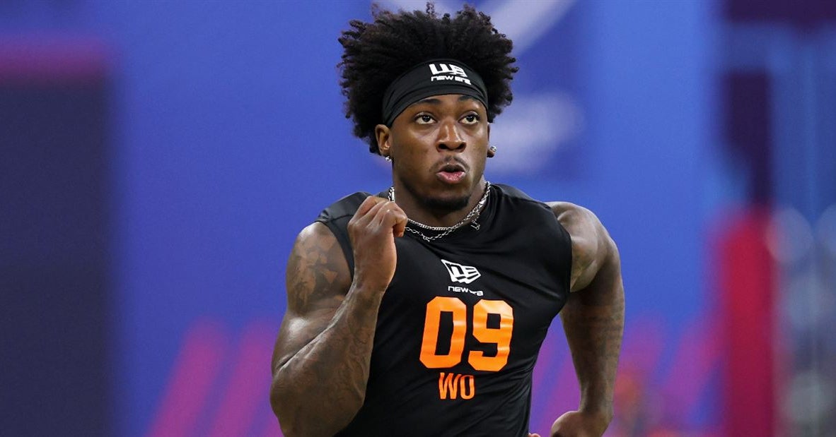 Georgia wide receiver Zachariah Branch runs a 4.35 40-yard dash at NFL ...