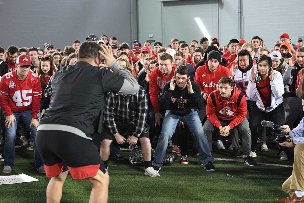 Sights and Sounds: Inside the huddle at Student Appreciation Day practice