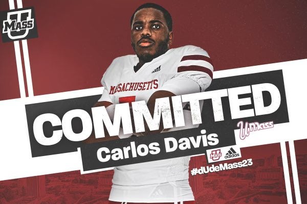 New UMass QB Carlos Davis excited to play his final college season in ...