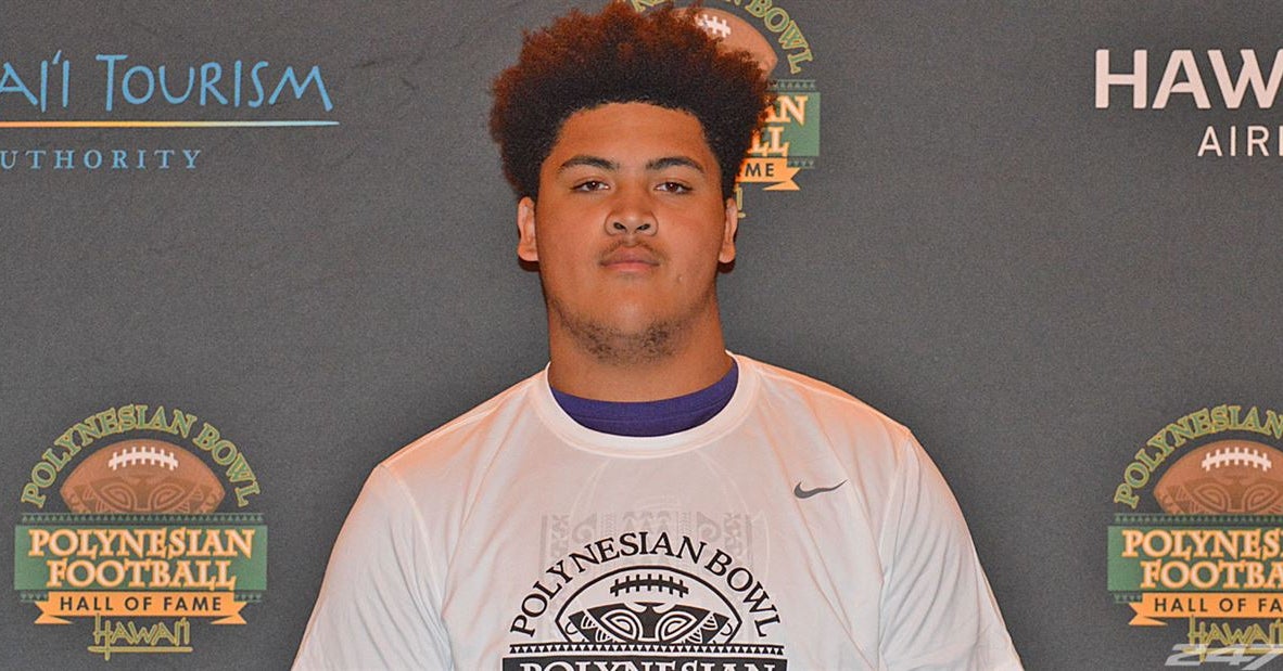 Four-star OL Nathaniel Kalepo firmly committed to Washington