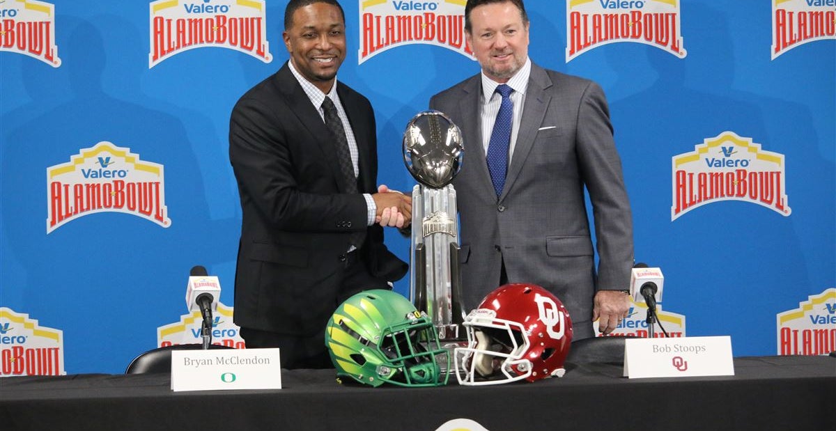 Head coaches press conference: Bob Stoops, Bryan McClendon step to ...