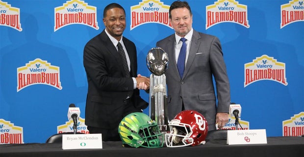 Head coaches press conference: Bob Stoops, Bryan McClendon step to ...