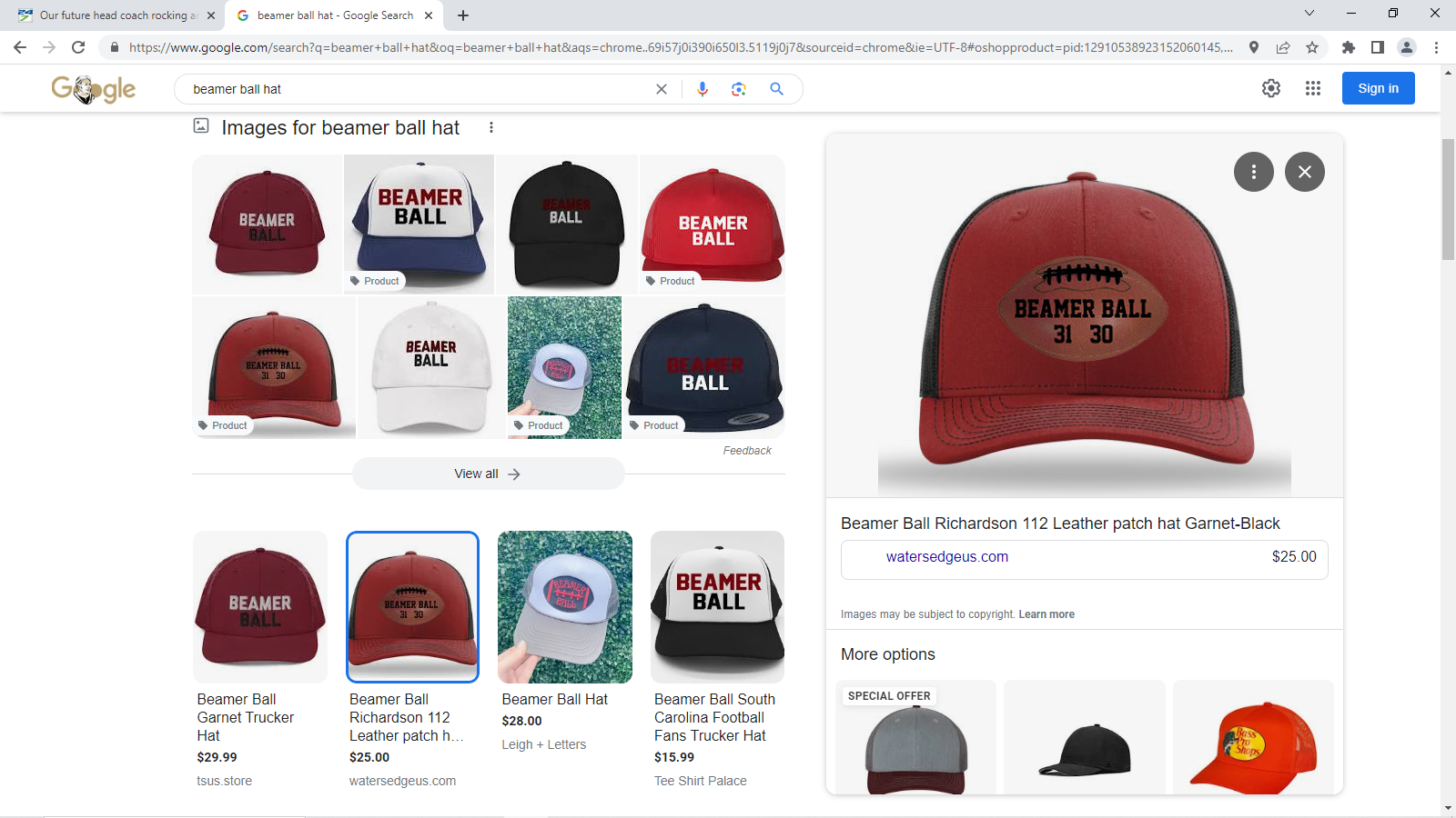 Our future head coach rocking an awesome hat