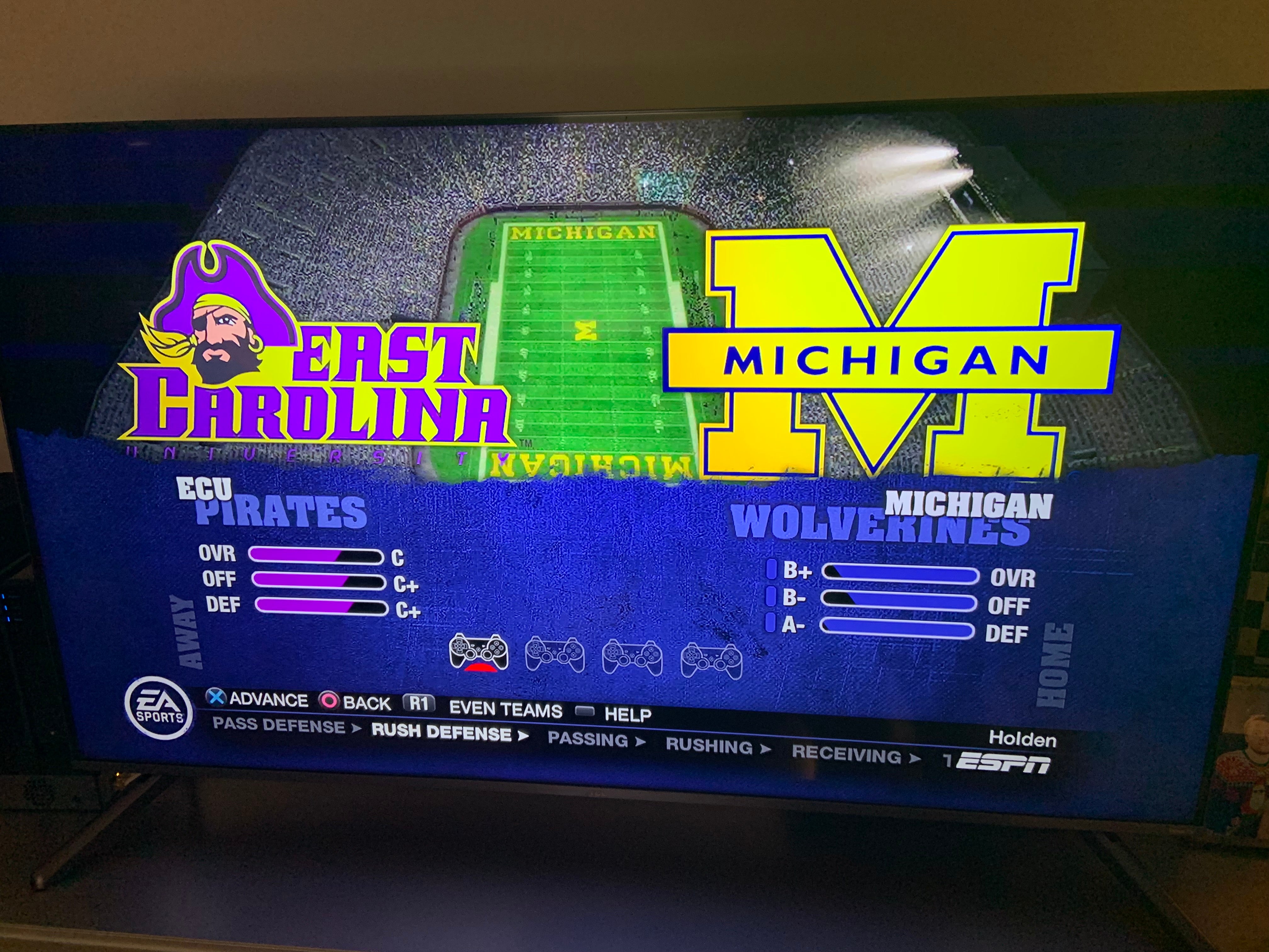 ECU vs Michigan: NCAA 10
