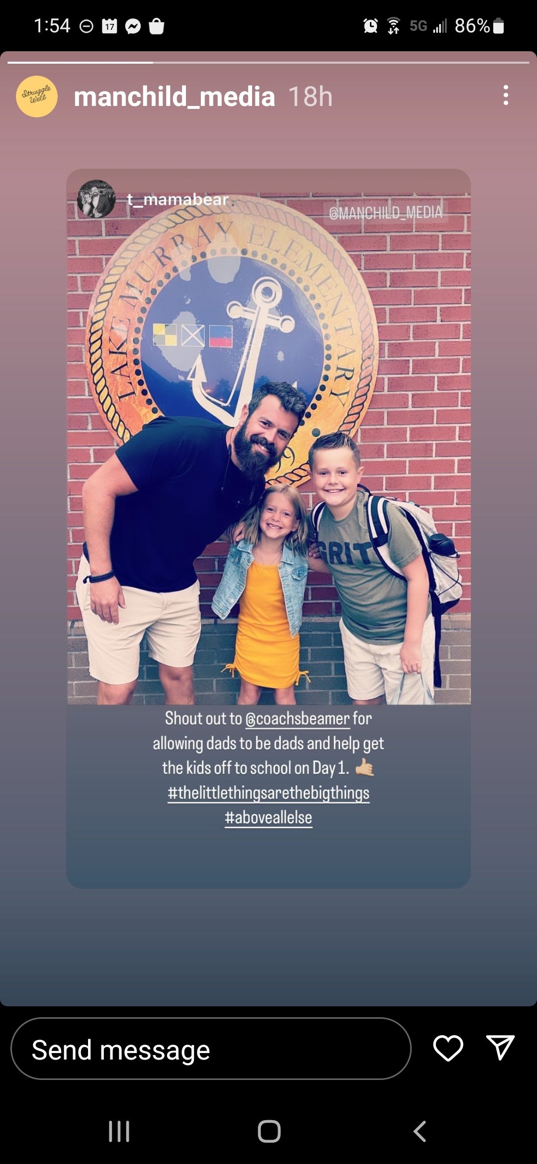 Luke Day thanks Beamer for family time