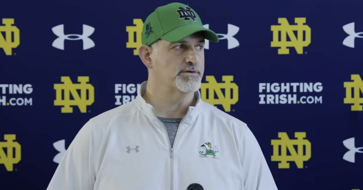 Video: Joe Rudolph Digs Into Details of Notre Dame Offensive Line