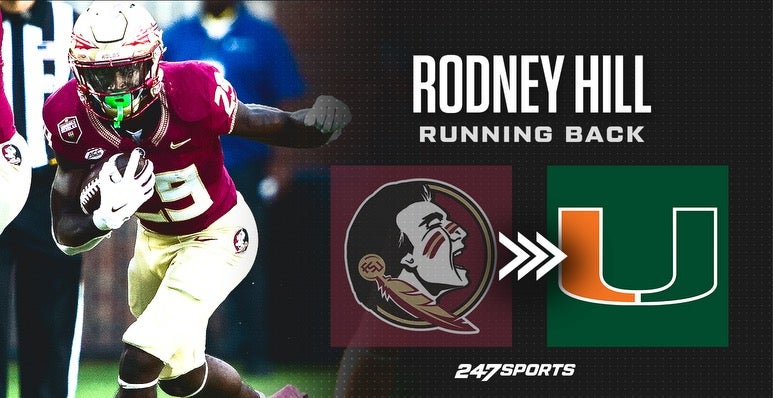 Florida State transfer RB Rodney Hill commits to Miami