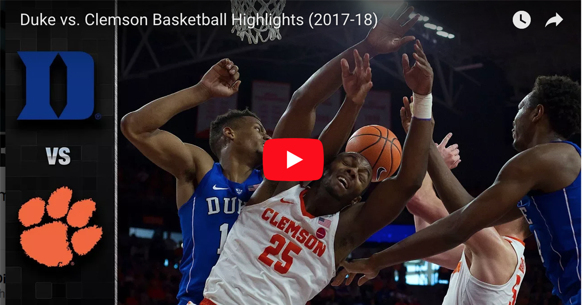 Watch: Duke-Clemson Highlights