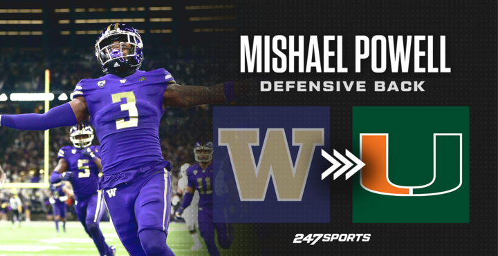 Washington transfer DB Mishael Powell commits to Miami