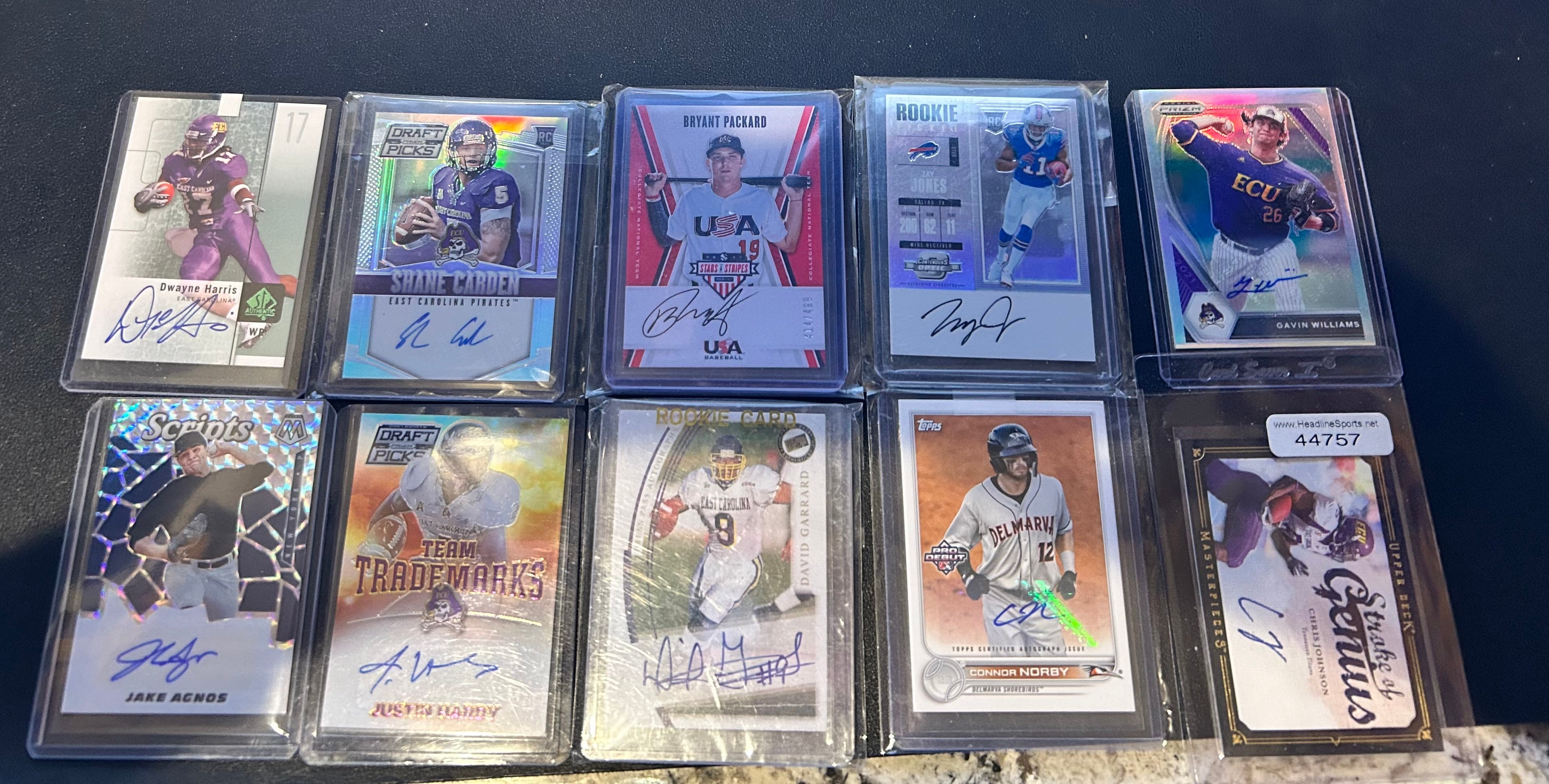 ECU Alum sports cards